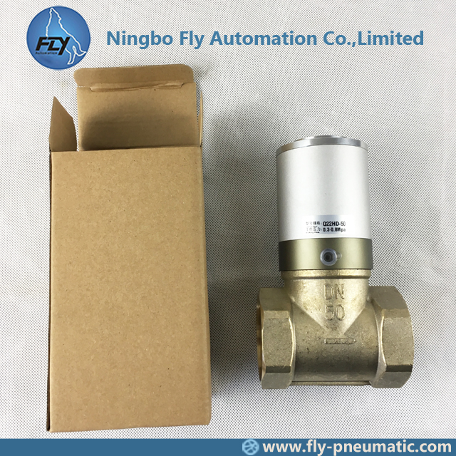 Q22HD-50 Pipe Valve Q22HD Series PTFE Seals 2/2 1-1/2 inches Pneumatic ...