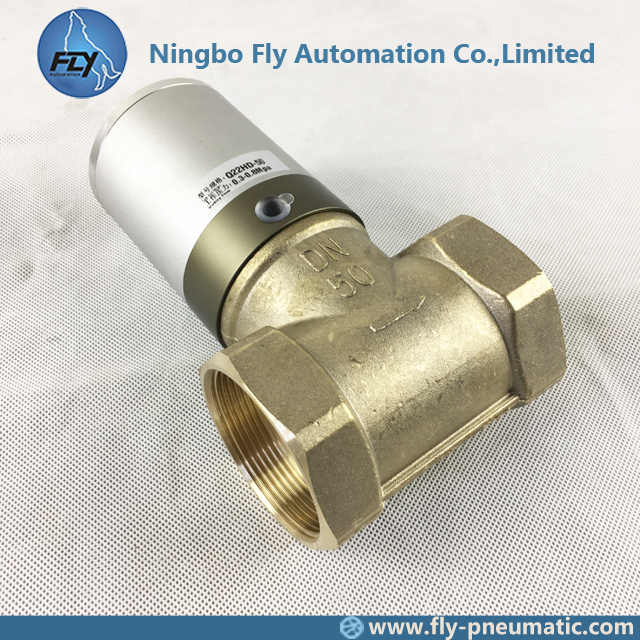 Q22HD-50 Pipe Valve Q22HD Series PTFE Seals 2/2 1-1/2 inches Pneumatic ...